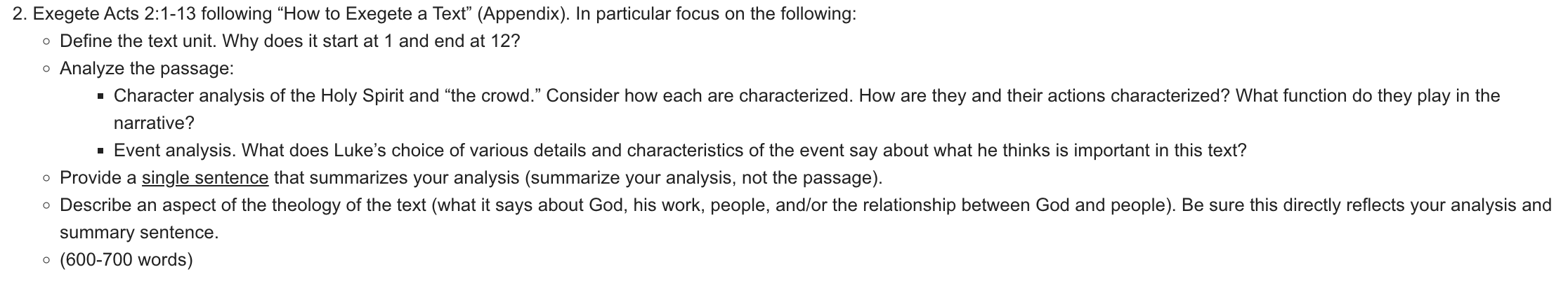 2. Exegete Acts 2:1−13 following "How to Exegete a | Chegg.com