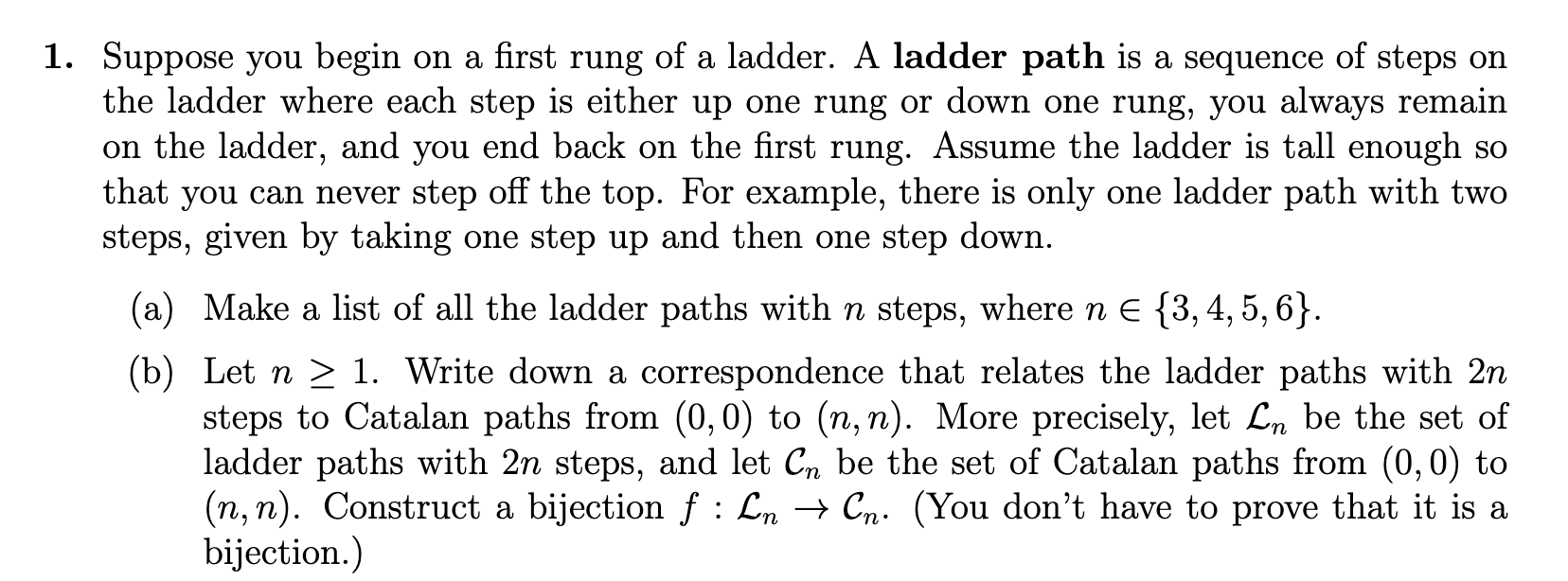 Solved Suppose you begin on a first rung of a ladder. A | Chegg.com