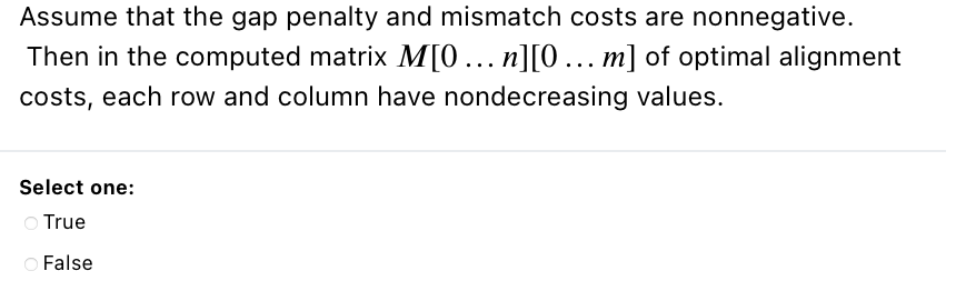 Solved Suppose we do sequence alignment for two strings of | Chegg.com