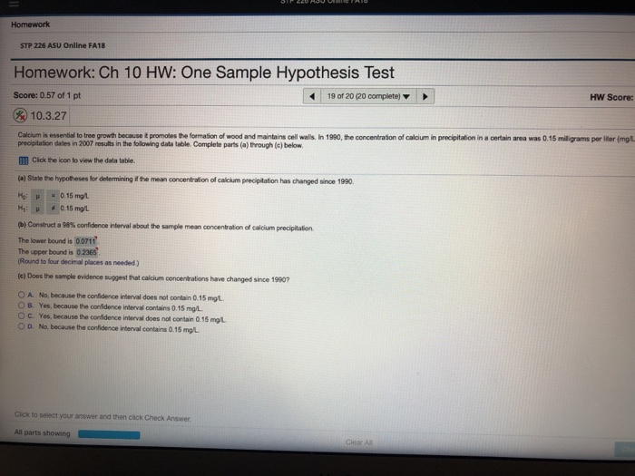 Solved How can I find the lower and upper bound in my ti-84 | Chegg.com
