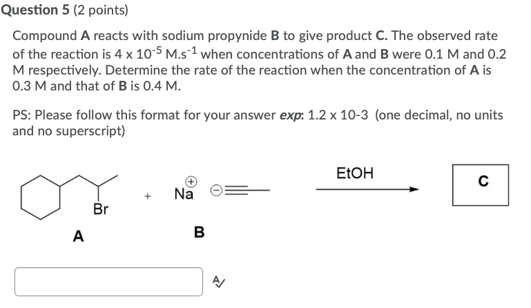 Solved Question 5 (2 points) Compound A reacts with sodium | Chegg.com
