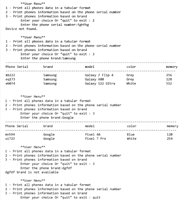 Solved Write a Python program that stores information about | Chegg.com