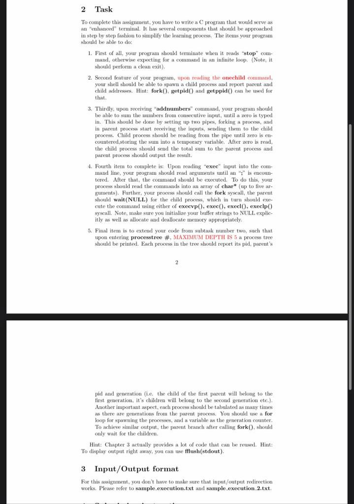 2 Task To complete this assignment, you have to write | Chegg.com