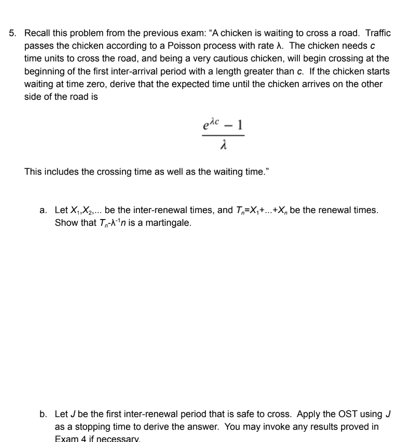 Recall this problem from the previous exam: "A | Chegg.com