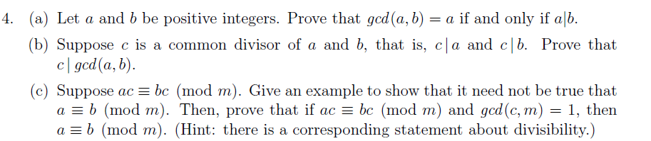 Solved (a) Let a and b be positive integers. Prove that | Chegg.com