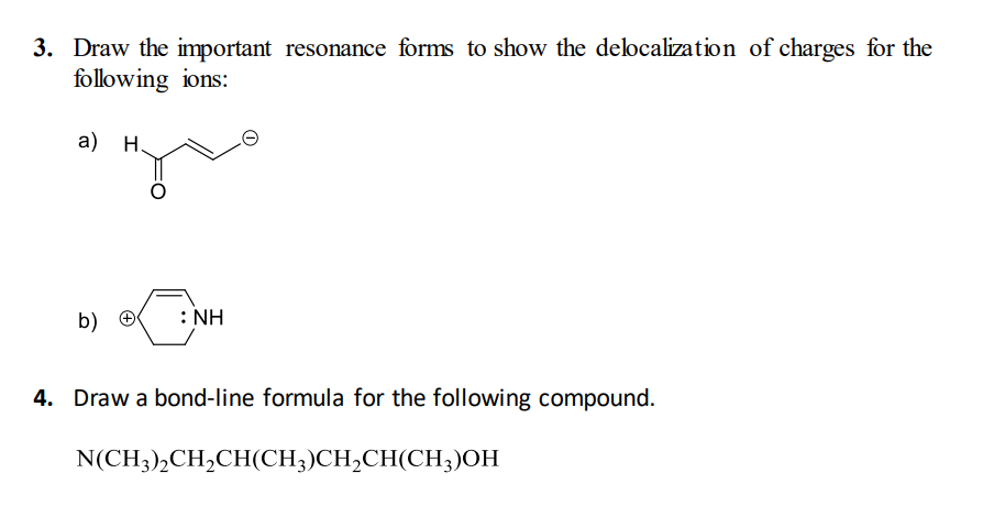 Solved Draw the important resonance forms to show the | Chegg.com