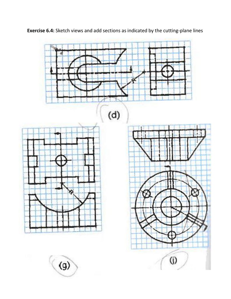 Solved Exercise 6.4: Sketch views and add sections as | Chegg.com