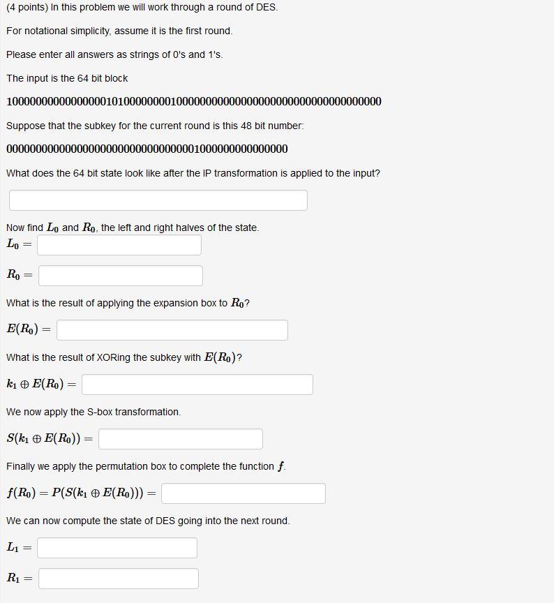 (4 points) In this problem we will work through a | Chegg.com