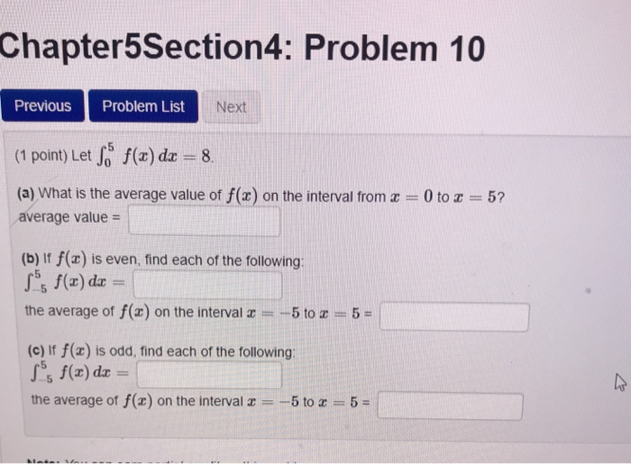 Solved Chapter5Section4: Problem 7 Previous Problem List | Chegg.com