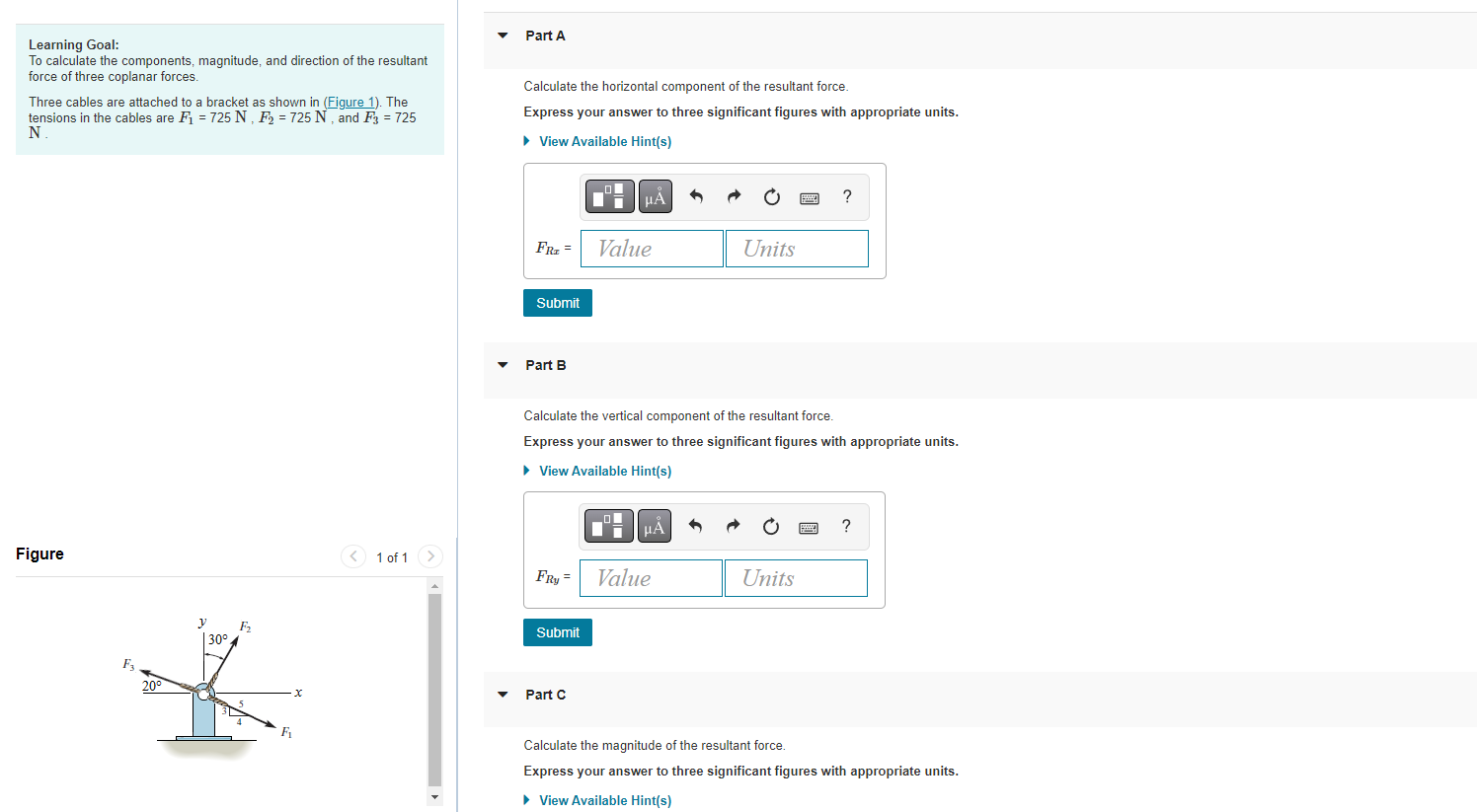 Solved Learning Goal: Part A To calculate the components, | Chegg.com