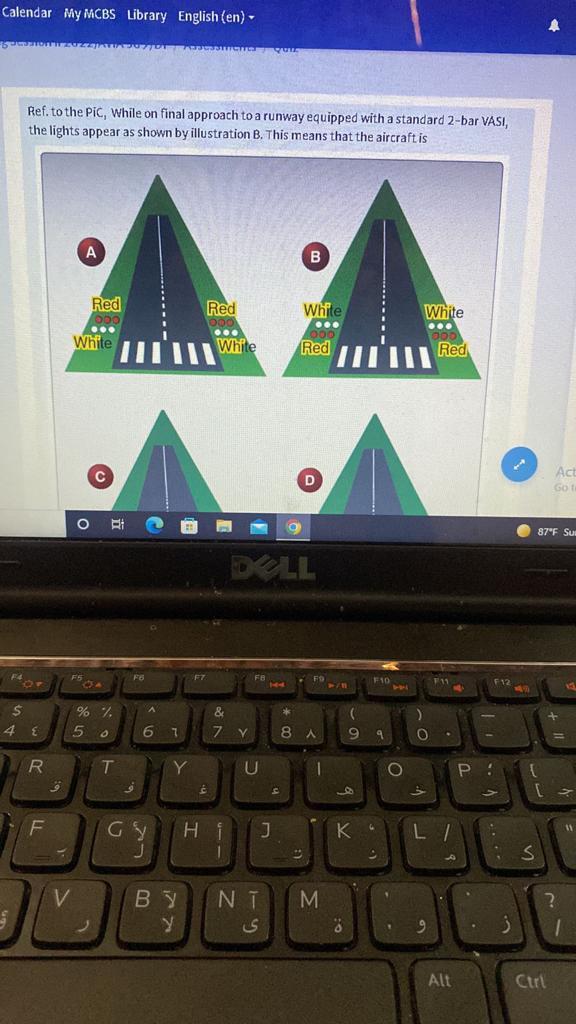 Solved Ref. to the PiC, While on final approach to a runway | Chegg.com