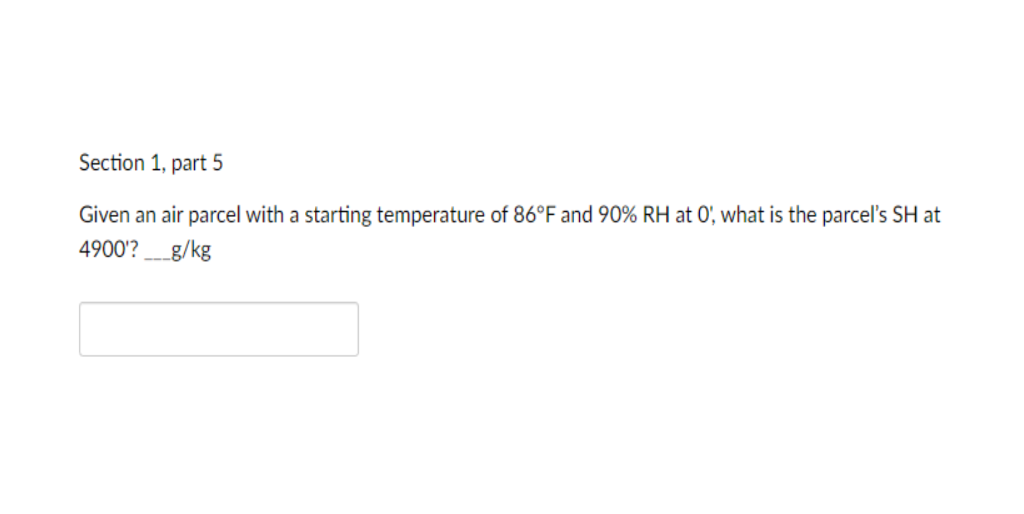Solved Given an air parcel with a starting temperature of | Chegg.com