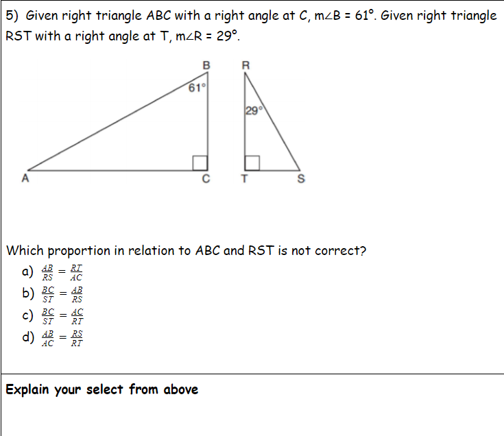Solved 5) Given right triangle ABC with a right angle at C, | Chegg.com Solved 5) Given right triangle ABC with a right angle at C, | Chegg.com