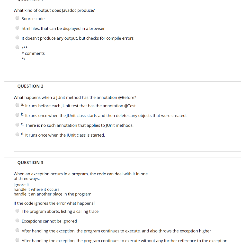 Solved What Kind Of Output Does Javadoc Produce Source Code 1377