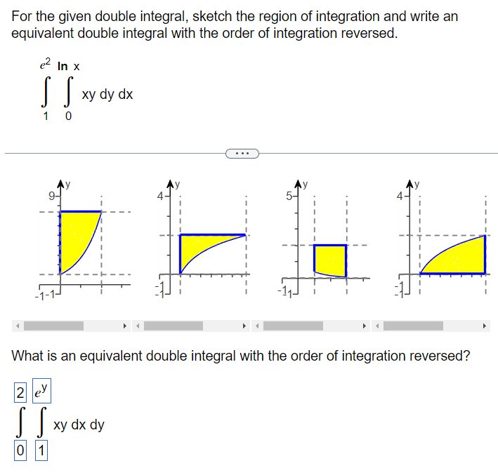 Solved Sketch the region of integration, reverse the order | Chegg.com
