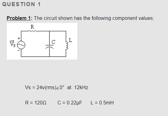 Solved -Calculate impedance with angle -calculate source | Chegg.com