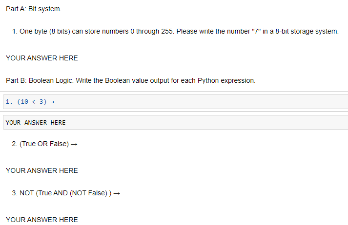 Solved Part A: Bit system. 1. One byte (8 bits) can store | Chegg.com