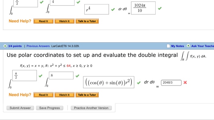 Solved Use polar Coordinates to set up and evaluate the | Chegg.com