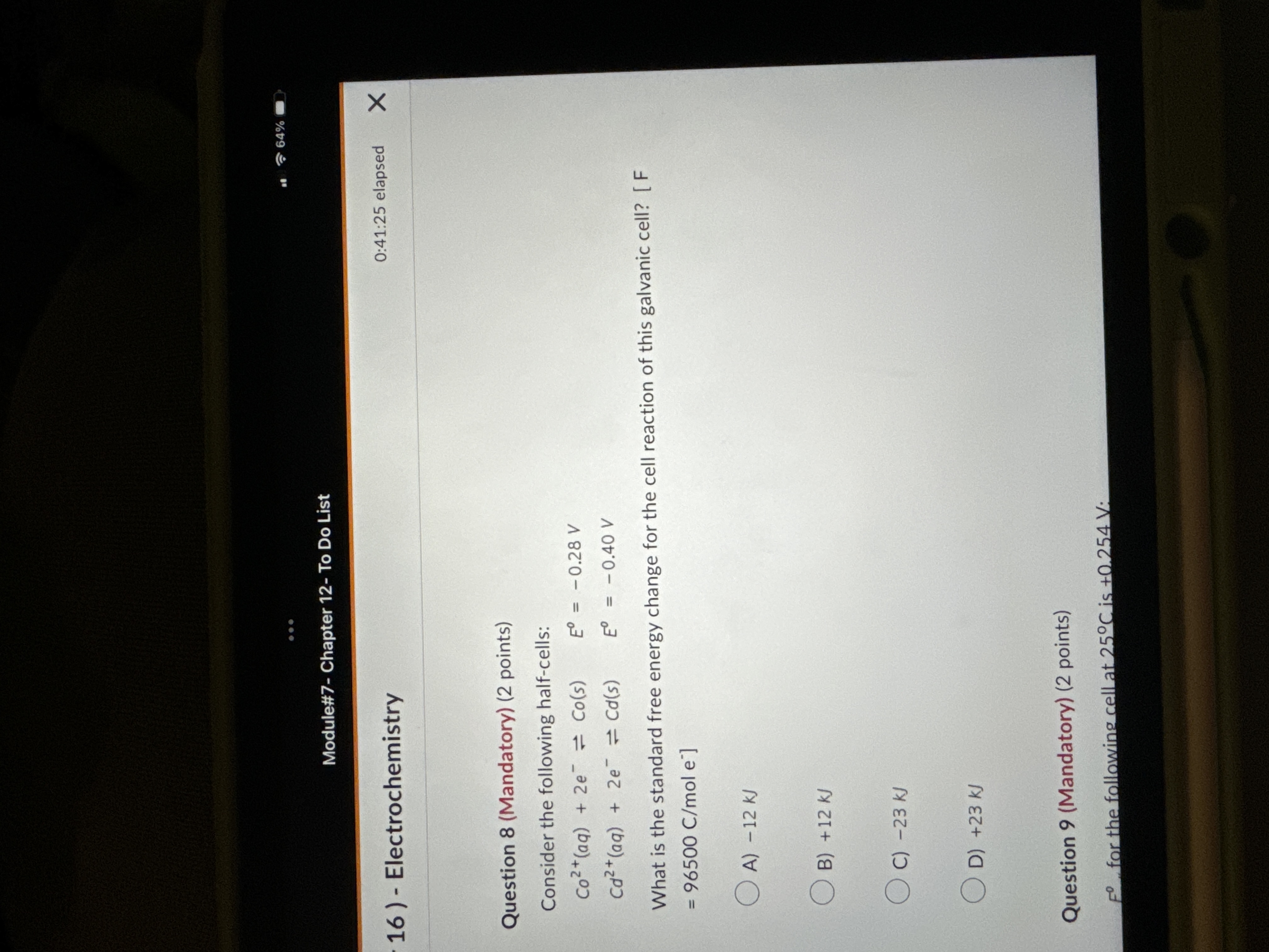 Solved Question 8 (Mandatory) (2 ﻿points)Consider the | Chegg.com