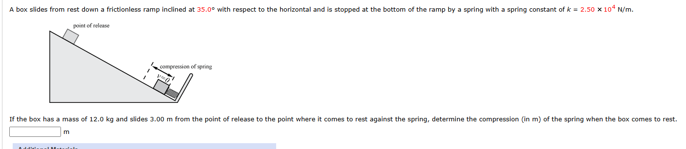 Solved A box slides from rest down a frictionless ramp | Chegg.com