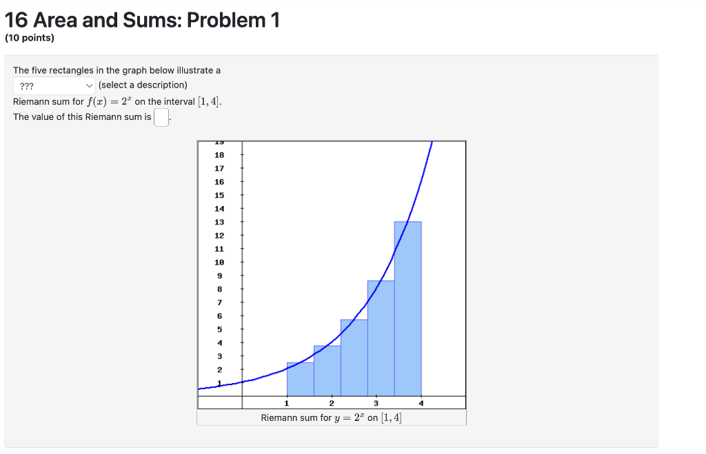 16 Area and Sums: Problem 1 (10 points) The five | Chegg.com