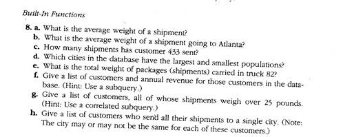Solved Use the following schema, as created in exercise 3, | Chegg.com