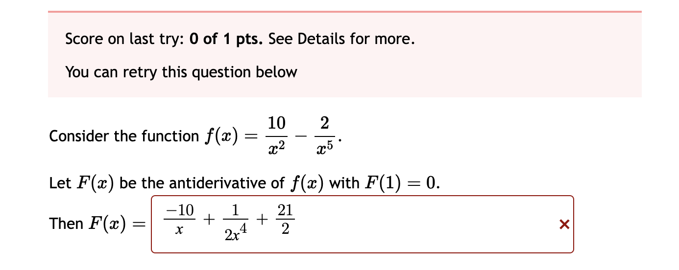 Solved Score on last try: 0.33 of 1 pts. See Details for | Chegg.com