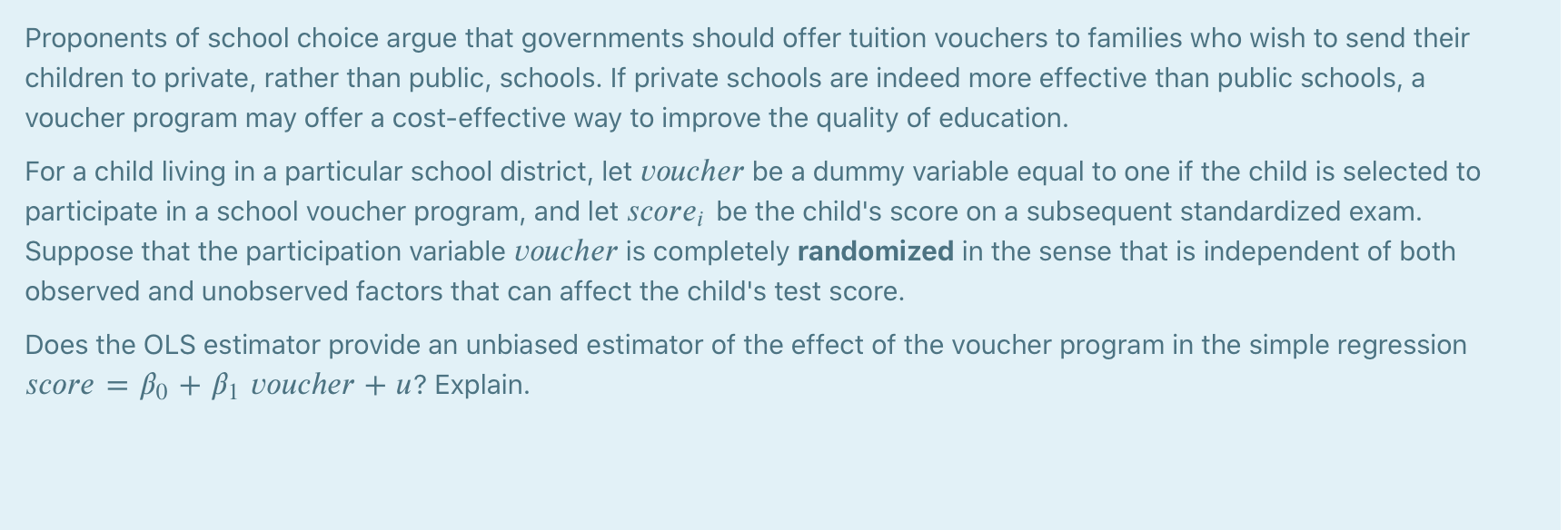 Solved Proponents of school choice argue that governments | Chegg.com