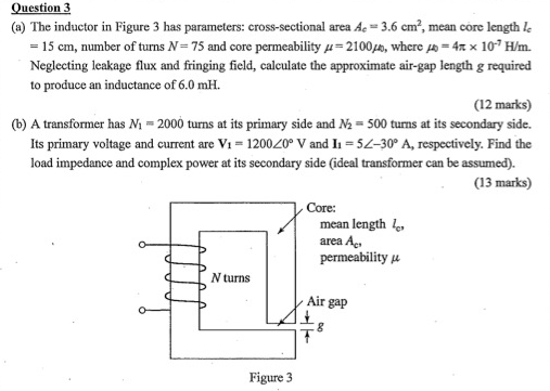 Solved (a) The inductor in Figure 3 has parameters: | Chegg.com