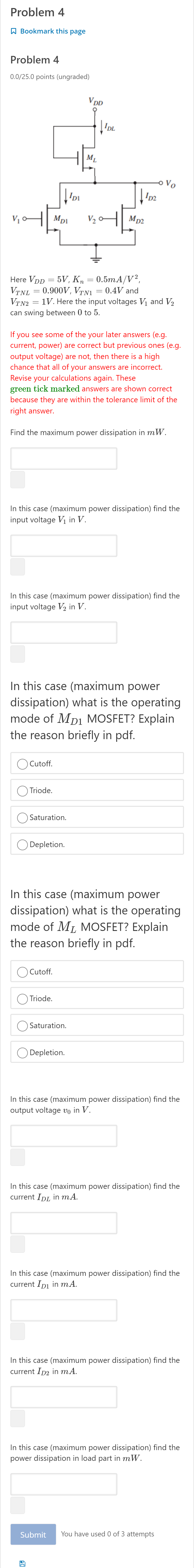 Solved Problem 4 ū Bookmark this page Problem 4 0.0/25.0 | Chegg.com