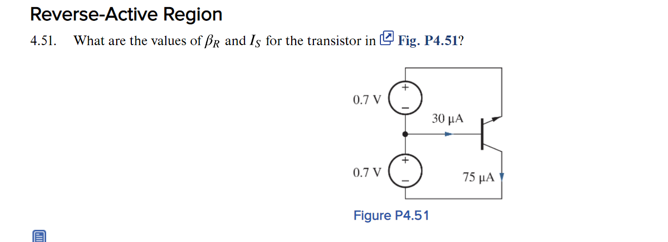 Solved Reverse-Active Region 4.51. What are the values of PR | Chegg.com