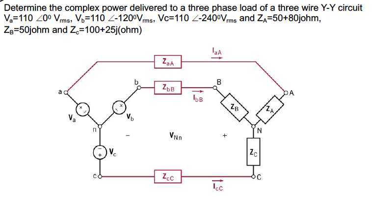 Solved Determine the complex power delivered to a three | Chegg.com