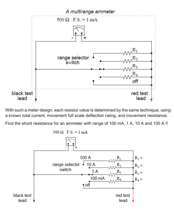 Solved (3) Ammeter design In ammeter design, external | Chegg.com