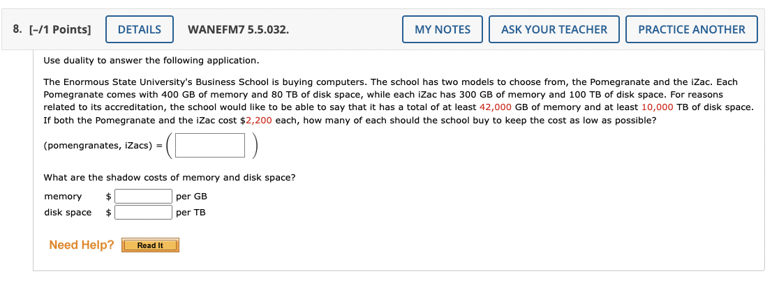 Solved Use duality to answer the following application. The | Chegg.com