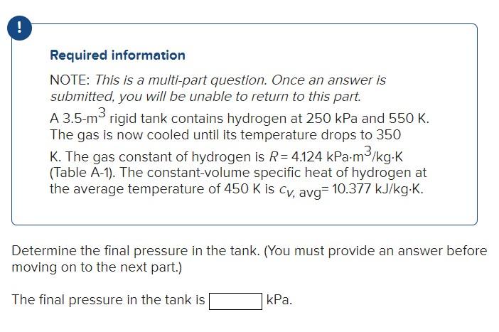 Solved Required information NOTE: This is a multi-part | Chegg.com