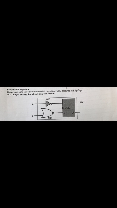 Solved Obtain next state table and characteristic equation | Chegg.com