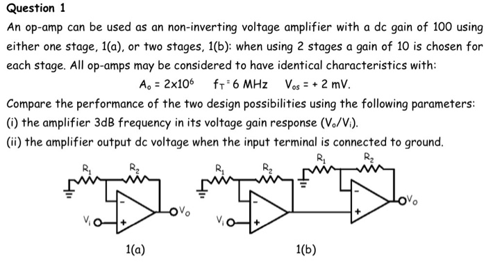 Solved An op-amp can be used as an non-inverting voltage | Chegg.com