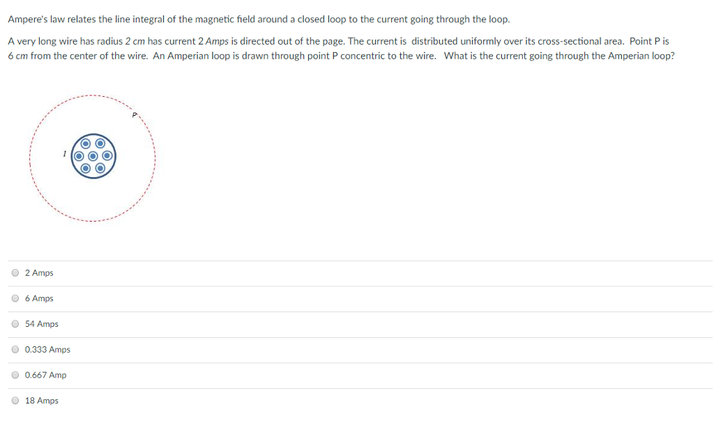 Solved Ampere's law relates the line integral of the | Chegg.com
