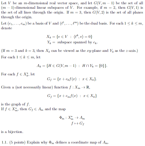Solved Let V be an m-dimensional real vector space, and let | Chegg.com