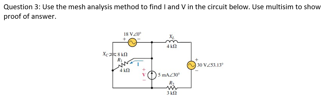 Solved Question 3: Use the mesh analysis method to find I | Chegg.com