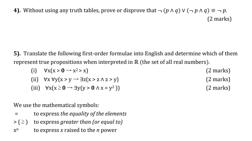 Solved 4). Without using any truth tables, prove or disprove | Chegg.com