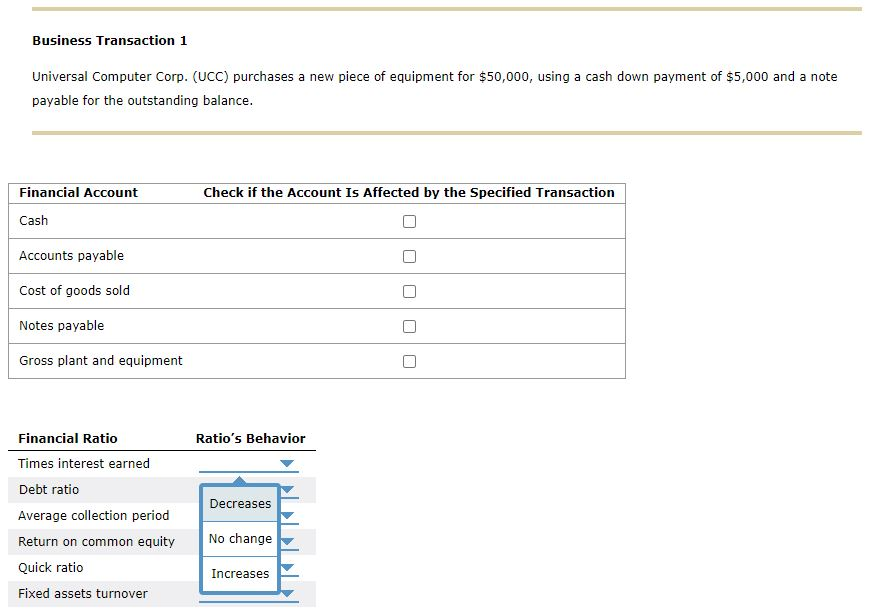 Solved (ALL of the drop-down options are either INCREASES, | Chegg.com