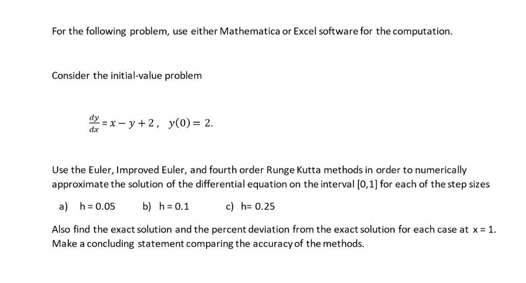 Solved For the following problem, use either Mathematica or | Chegg.com