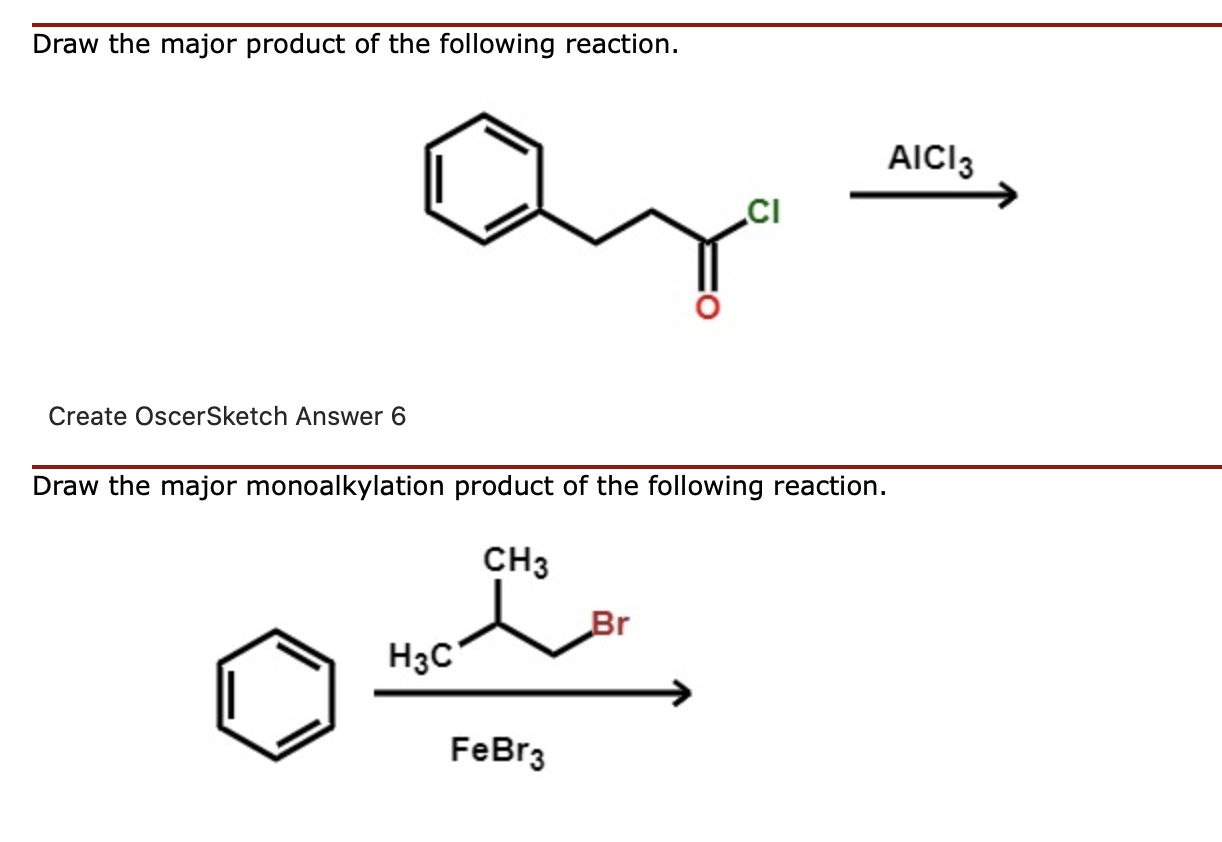 Solved Draw the major product of the following reaction. | Chegg.com