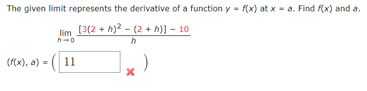 Solved The given limit represents the derivative of a | Chegg.com