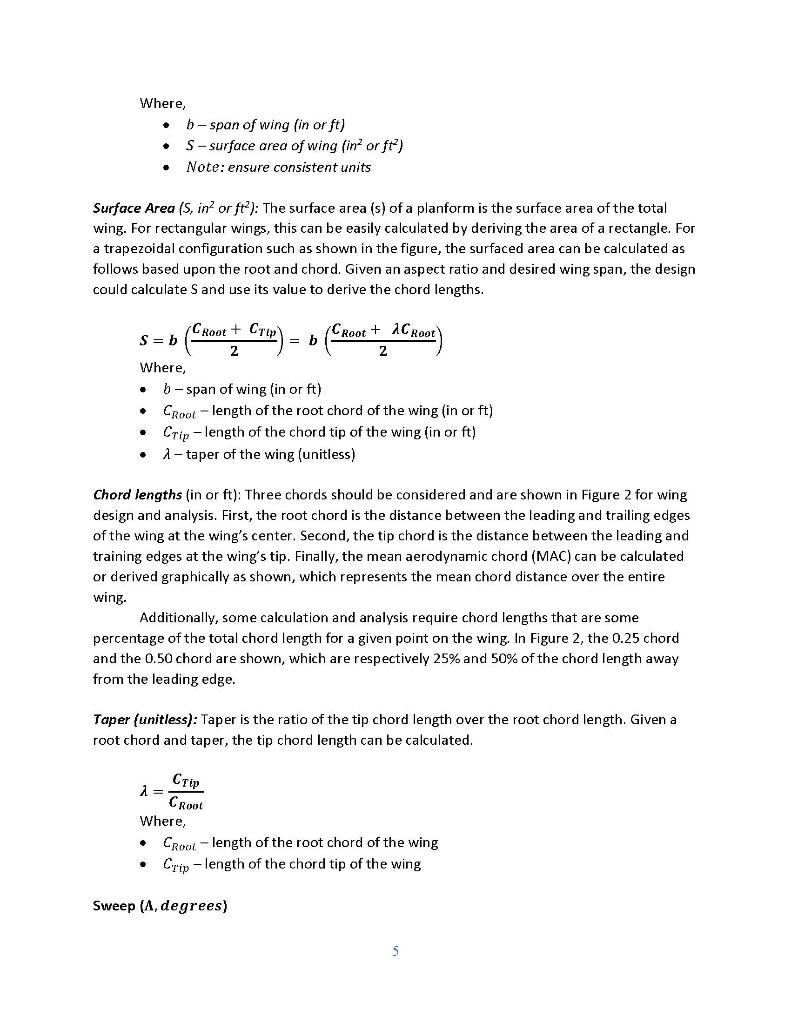 Worksheet: Fixed-Wing UAS Basic Aerodynamics and | Chegg.com