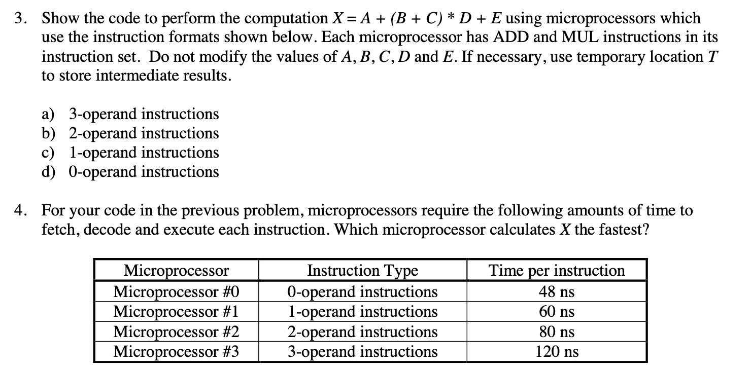 3. Show the code to perform the computation X = A + | Chegg.com