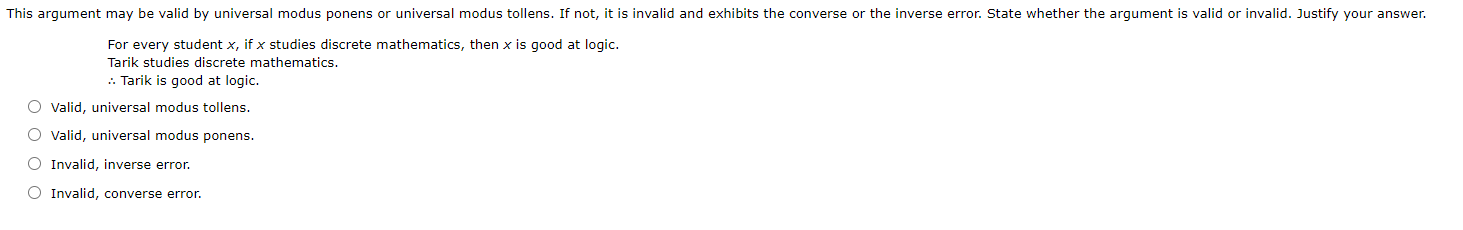 Solved This argument may be valid by universal modus ponens | Chegg.com