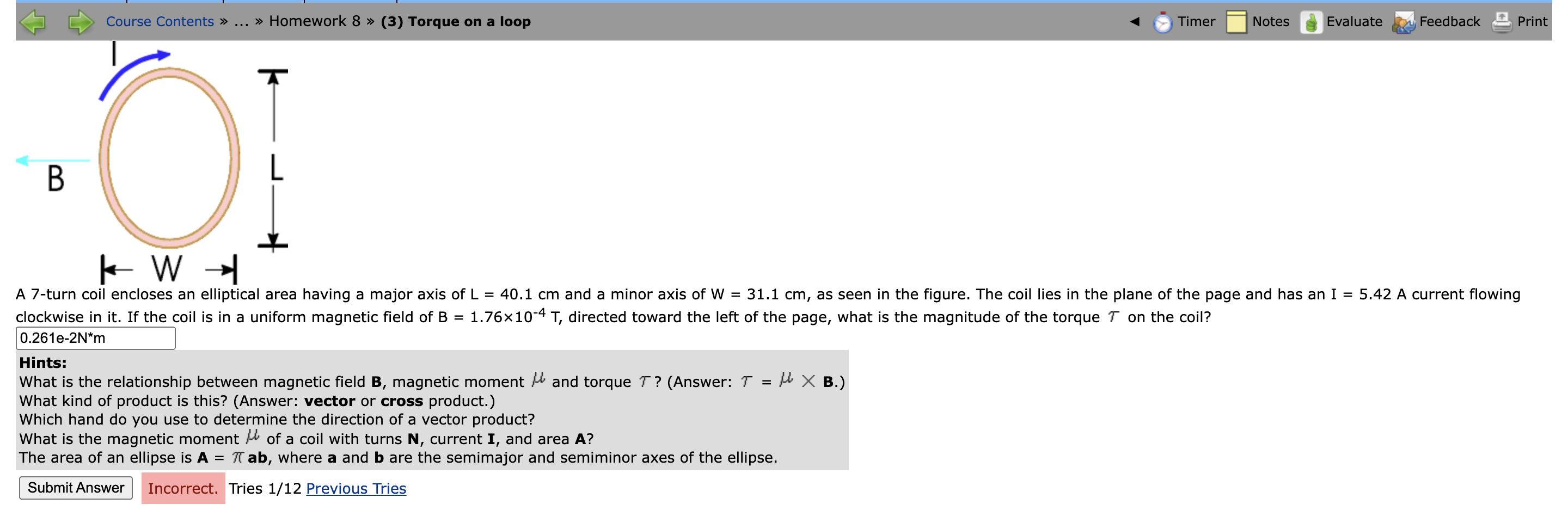 Solved Course Contents » ... » Homework 8≫(3) Torque on a | Chegg.com