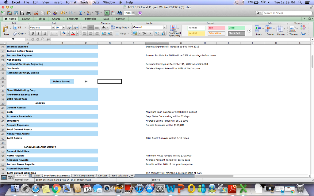 Solved Excel File Edit View Insert Format Tools Data | Chegg.com